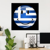 Smiling Greek Flag Poster | Zazzle