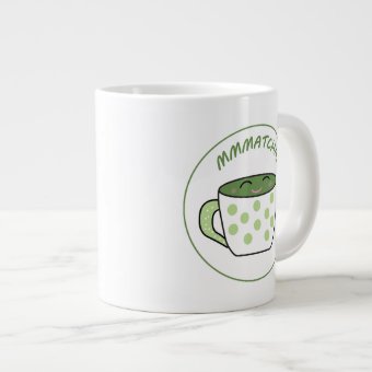 Smiling Kawaii Matcha Giant Coffee Mug | Zazzle