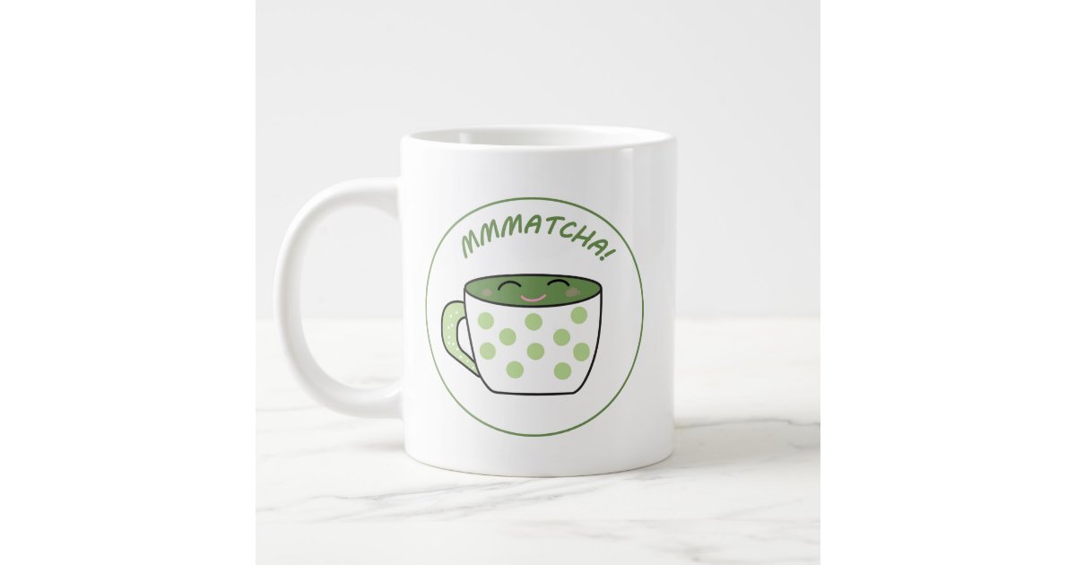 Smiling Kawaii Matcha Giant Coffee Mug | Zazzle