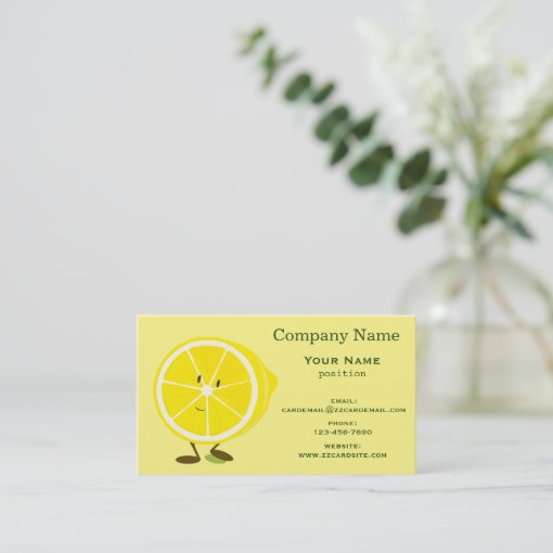 Smiling Lemon Business Card | Zazzle
