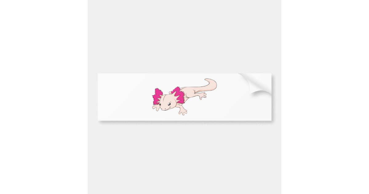 Smiling Mexican Axolotl Bumper Sticker | Zazzle