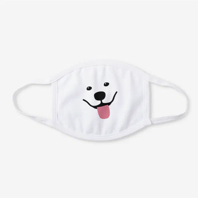 Smiling Samoyed Face Mask | Zazzle