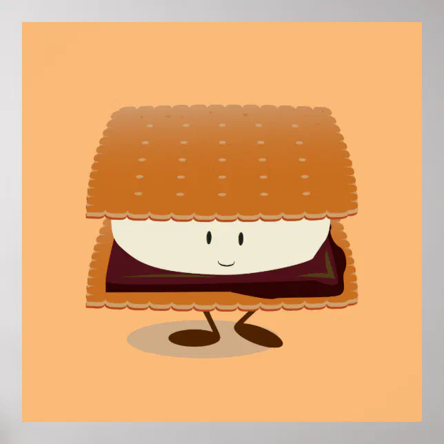 Smiling S'more Poster | Zazzle