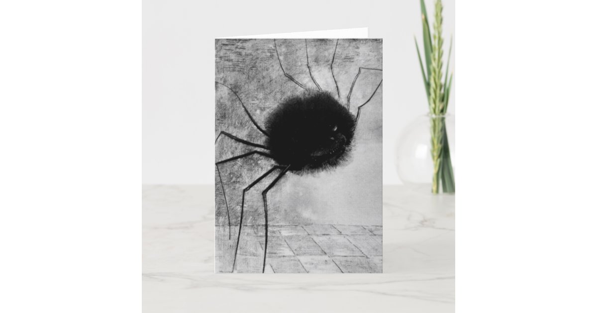 Smiling Spider by Odilon Redon, Vintage Halloween Card | Zazzle