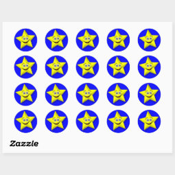 Smiling Star Teacher's Award Stickers | Zazzle