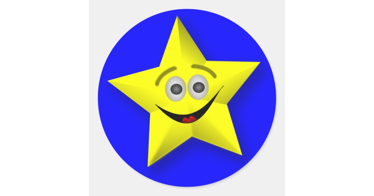Smiling Star Teacher's Award Stickers | Zazzle