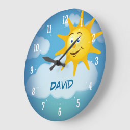 Smiling Sun | Decorative Clock | Zazzle