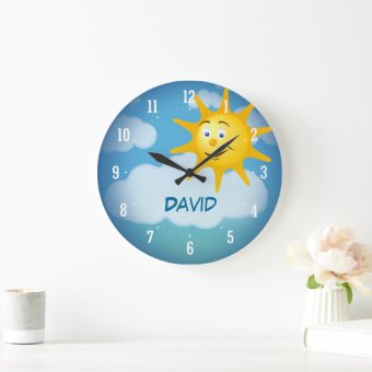 Smiling Sun | Decorative Clock | Zazzle