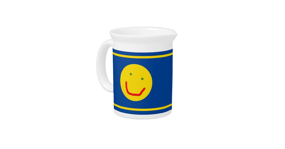 Smiling Sun Happy Face Beverage Pitcher | Zazzle
