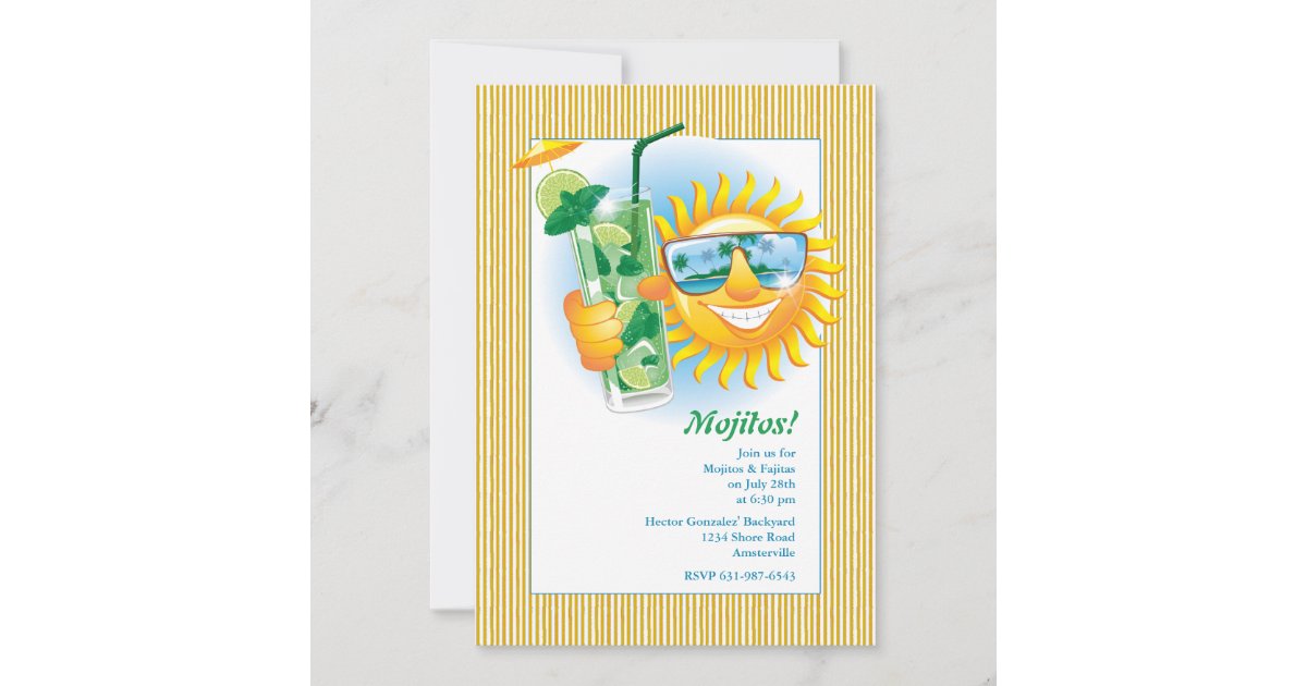 Smiling Sun Invitation | Zazzle