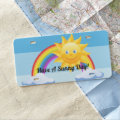 Smiling Sun License Plate | Zazzle