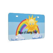 Smiling Sun License Plate | Zazzle
