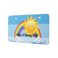 Smiling Sun License Plate | Zazzle