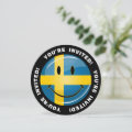 Smiling Swedish Flag Invitation | Zazzle