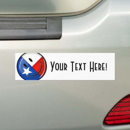 Smiling Texas Flag Bumper Sticker | Zazzle