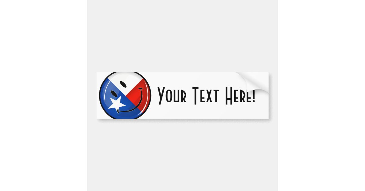 Smiling Texas Flag Bumper Sticker | Zazzle