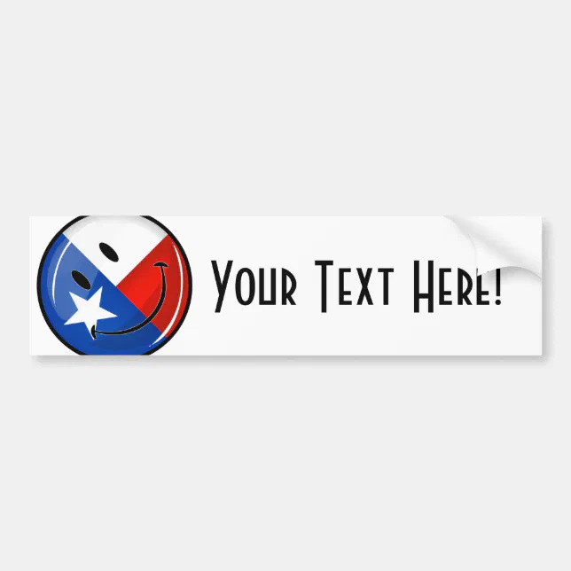 Smiling Texas Flag Bumper Sticker | Zazzle