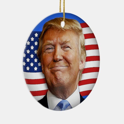 Smiling Trump Ceramic Ornament | Zazzle