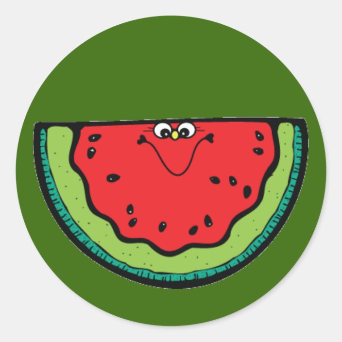Smiling Watermelon Stickers | Zazzle.com