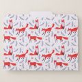 Smiling Woodland Forest Greenery Red Fox File Folder | Zazzle