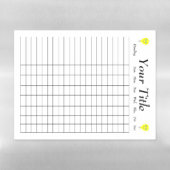 Smiling Yellow Light Bulb Your Title Grid Sheet | Zazzle