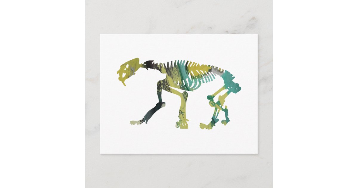 Smilodon skeleton postcard | Zazzle