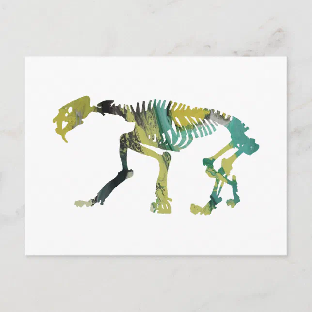 Smilodon skeleton postcard | Zazzle