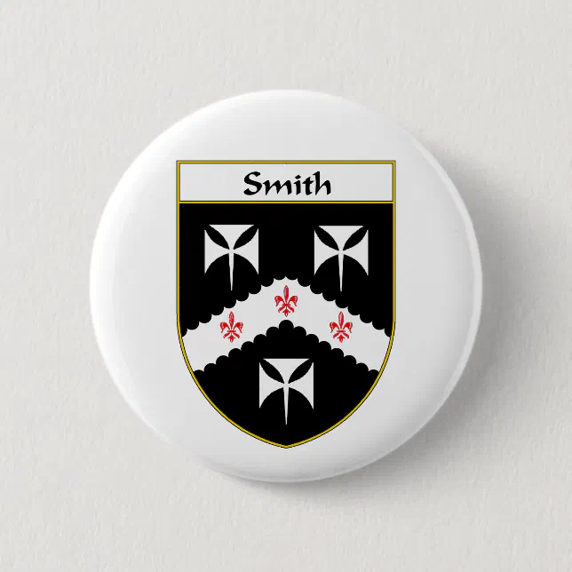 Smith Coat of Arms/Family Crest Pinback Button | Zazzle
