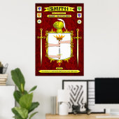 SMITH FAMILY COAT OF ARMS CREST AND SHIELD POSTER | Zazzle