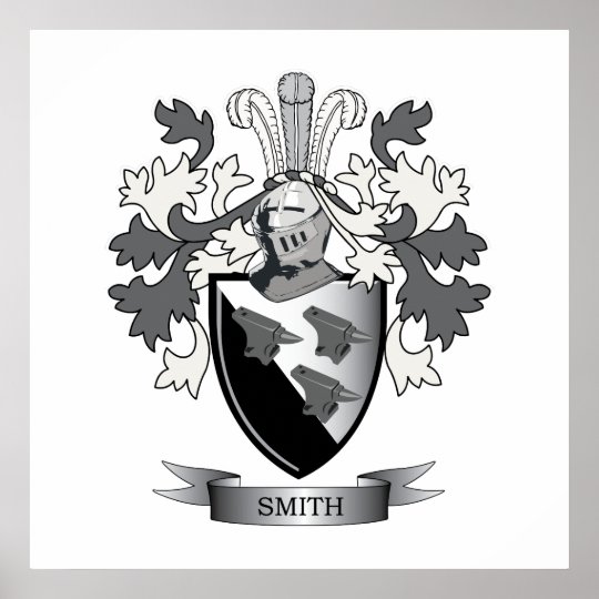 Smith Family Crest Coat of Arms Poster | Zazzle.com