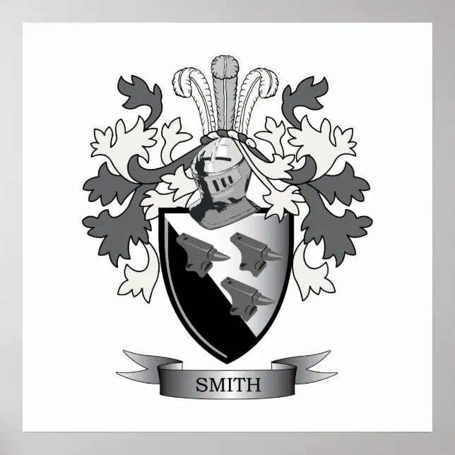 Smith Family Crest Coat of Arms Poster | Zazzle