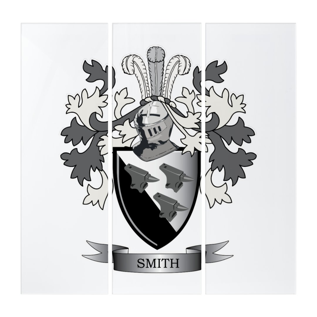 Smith Family Crest Coat of Arms Triptych | Zazzle