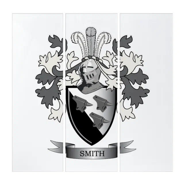 Smith Family Crest Coat of Arms Triptych | Zazzle