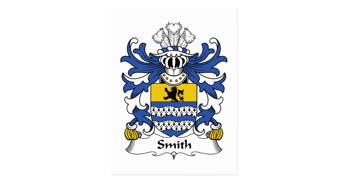 Smith Family Crest Postcard | Zazzle.com