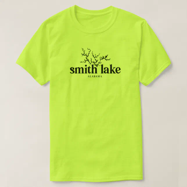 Smith Lake Alabama Map Tee | Zazzle