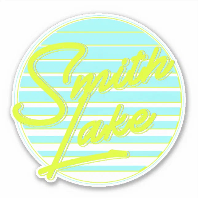 Smith Lake Retro Bright Sticker | Zazzle