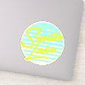 Smith Lake Retro Bright Sticker | Zazzle