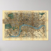 Smith's new map of London 1860 Poster | Zazzle