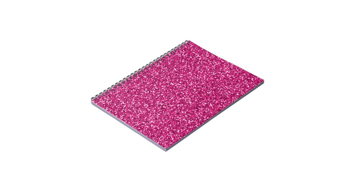 Smitten Pink Glitter Notebook | Zazzle