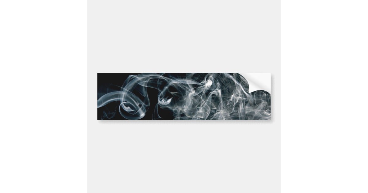 smoke-298243 smoke fumes black white curve photogr bumper sticker | Zazzle
