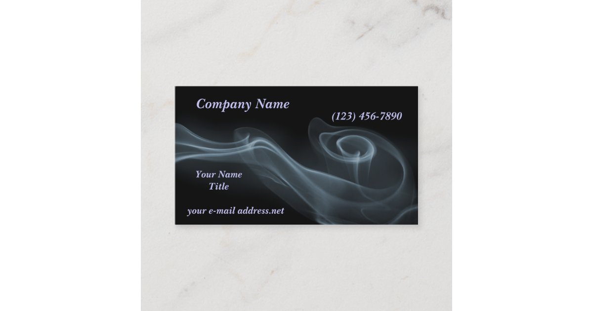 Smoke Business Card | Zazzle