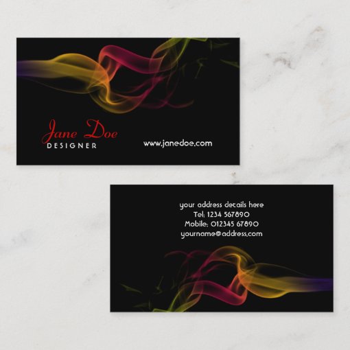 Smoke Design Business Card | Zazzle