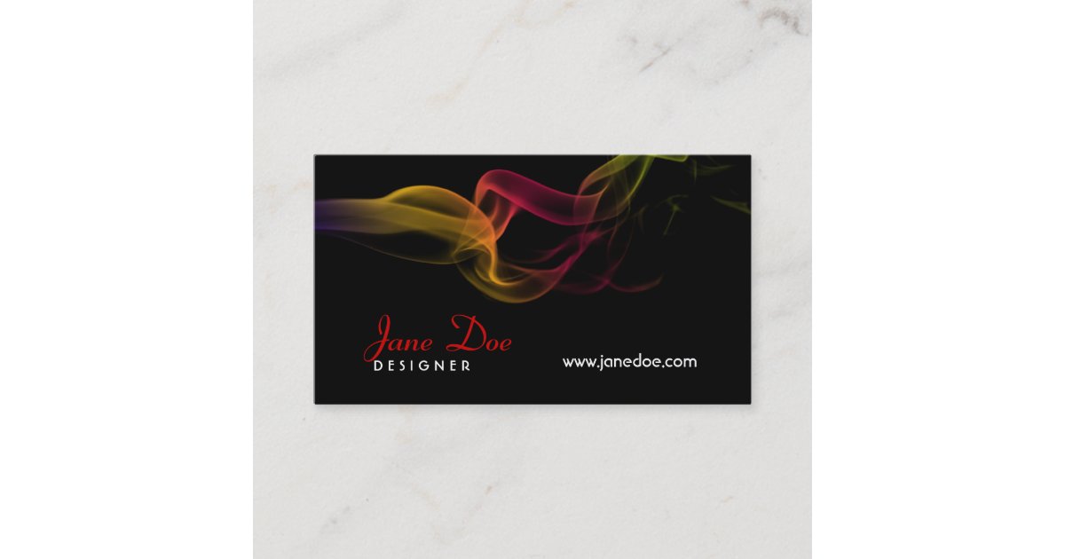 Smoke Design Business Card | Zazzle