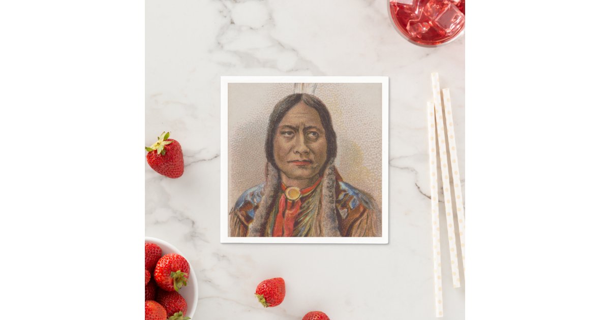 Smoke Signals: Lakota Indian Chief Sitting Bull Napkins | Zazzle