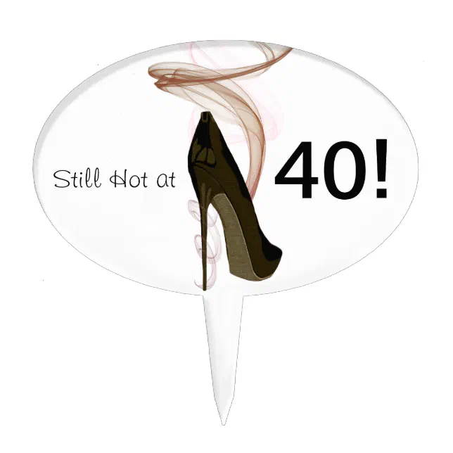 Smokin Stiletto Shoe Art Cake Topper | Zazzle