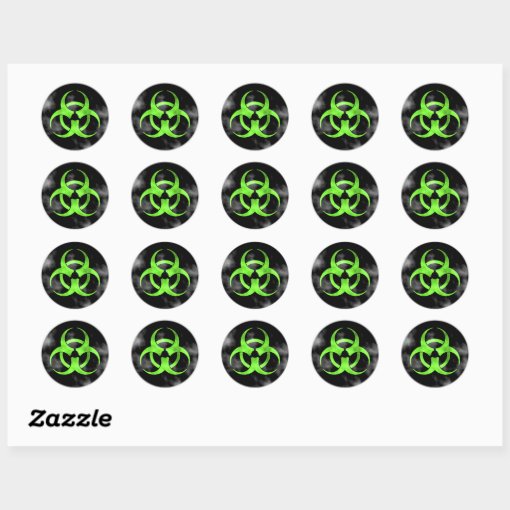 Smoking Green Biohazard Symbol Sticker | Zazzle