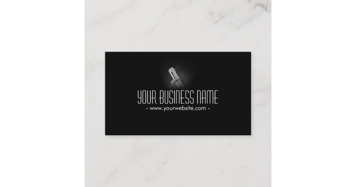 Smoking Gun Bouncer Bodyguard Security Business Card | Zazzle