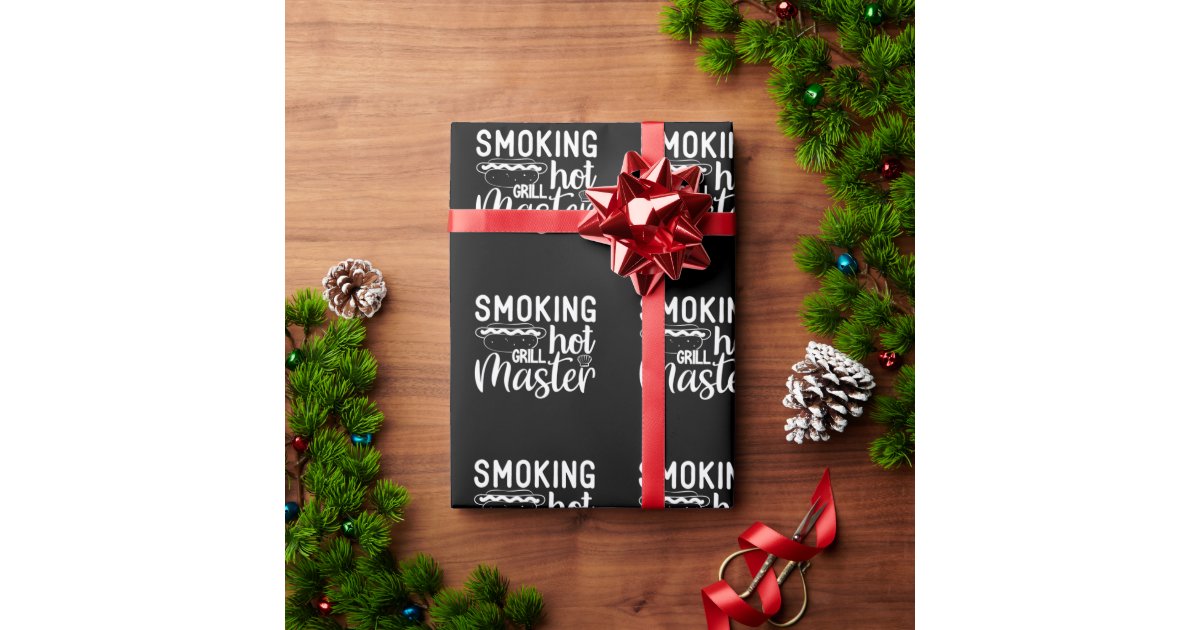 Smoking Hot Grill Master BBQ Wrapping Paper | Zazzle