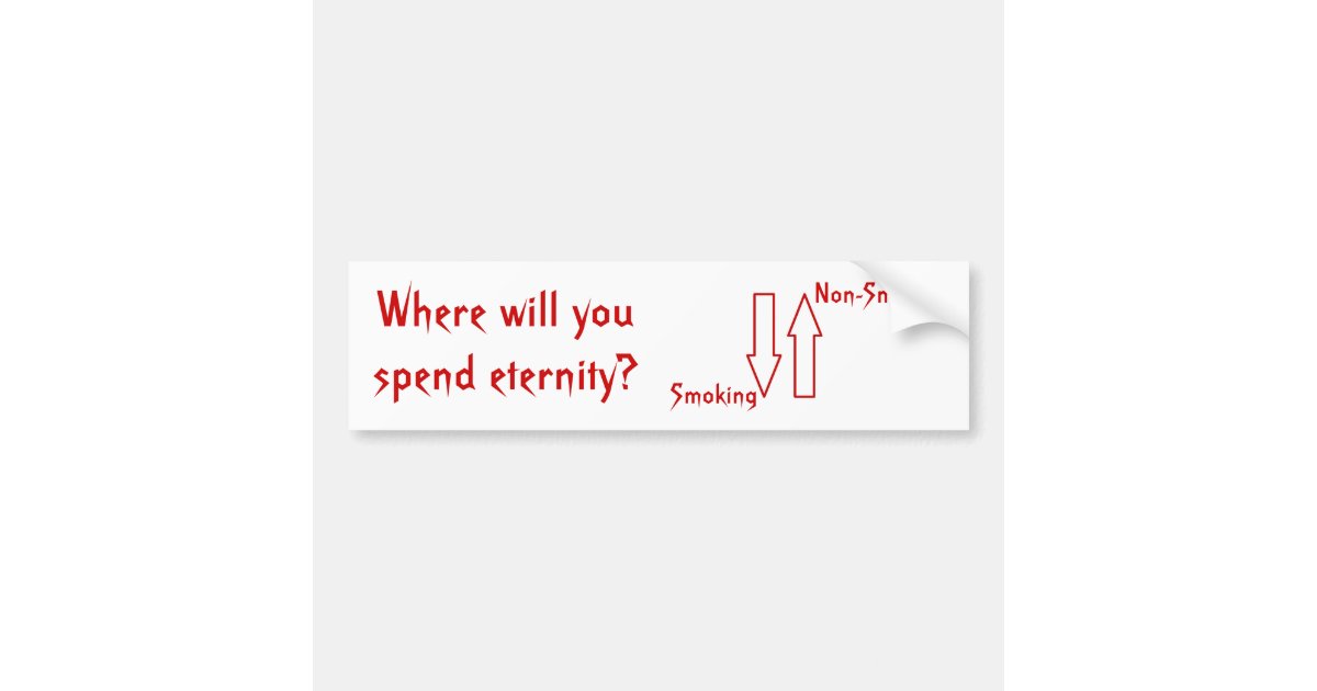 Smoking, Non-Smoking Bumper Sticker | Zazzle