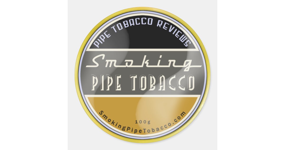 Smoking Pipe Tobacco Sticker | Zazzle